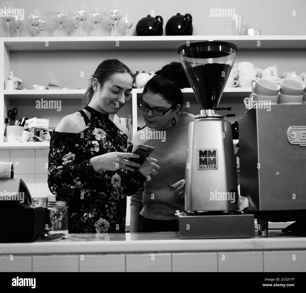waitresses in cafe Stock Photo - Alamy
