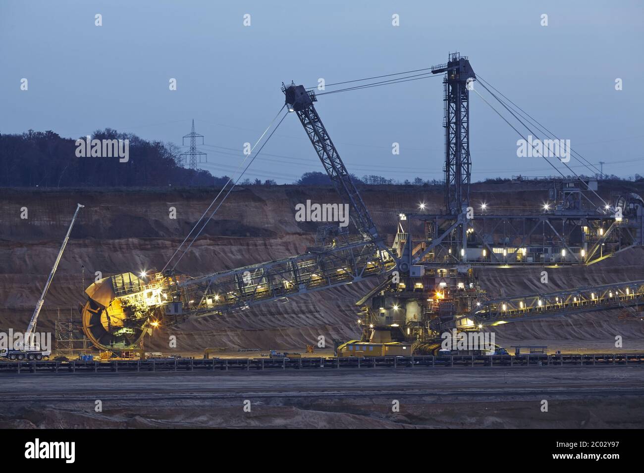 Energy - Bucket wheel excavator in the Hambach opencast lignite mine ...