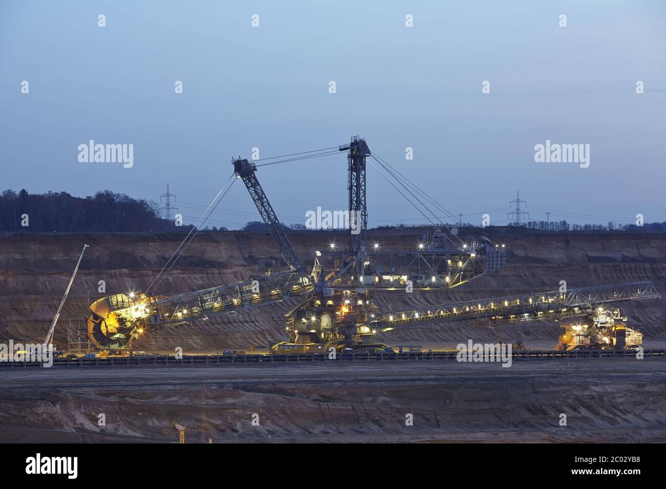 Energy - Bucket wheel excavator in the Hambach opencast lignite mine ...