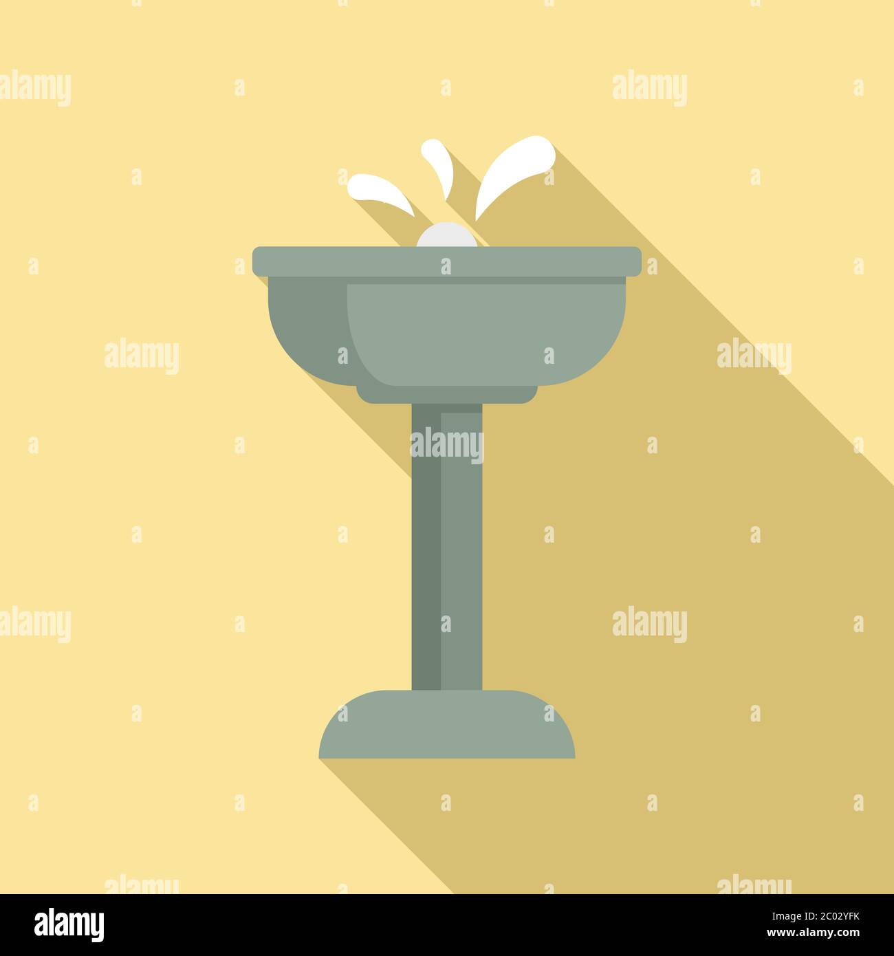 Water drinking fountain icon. Flat illustration of water drinking ...