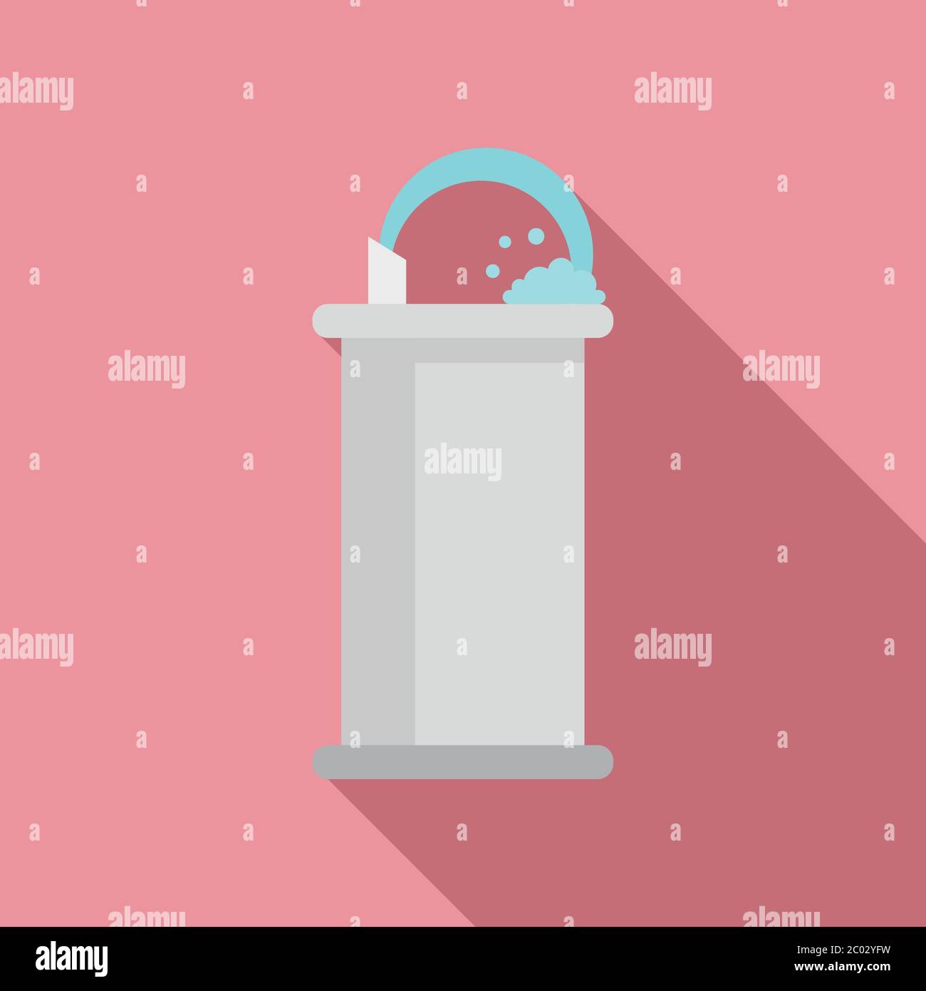 Beach drinking fountain icon. Flat illustration of beach drinking ...