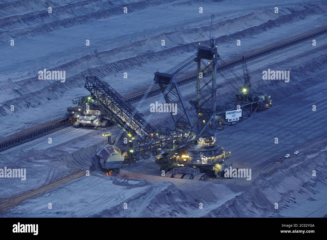 Energy - Bucket wheel excavator in the Hambach opencast lignite mine ...