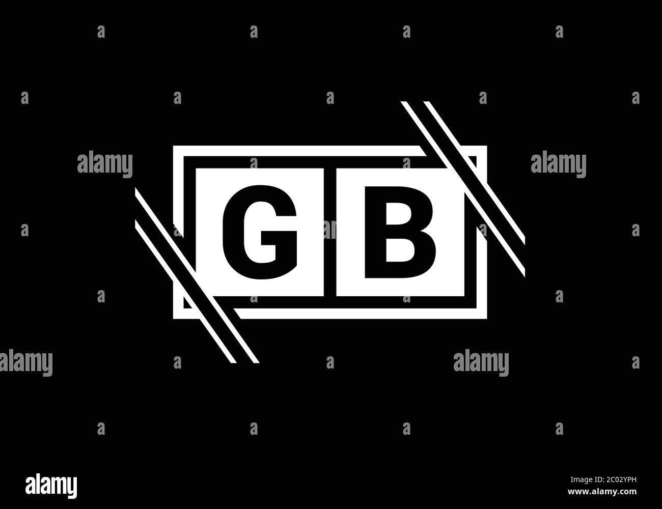 Initial Monogram Letter GB Logo Design Vector Template. GB Letter Logo ...