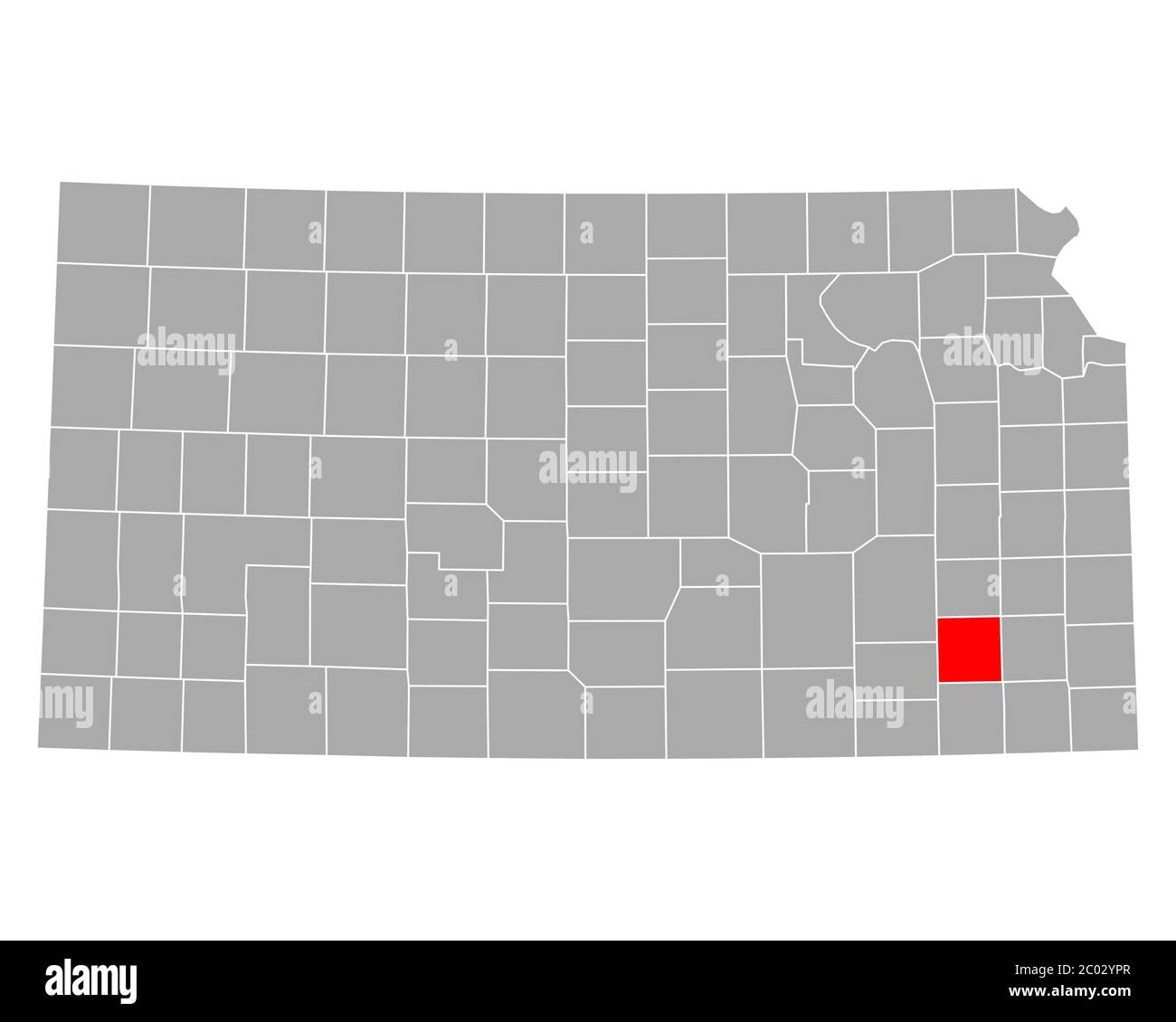 Map of Wilson in Kansas Stock Photo - Alamy