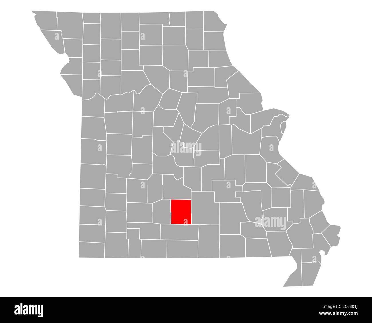 Map of Wright in Missouri Stock Photo - Alamy