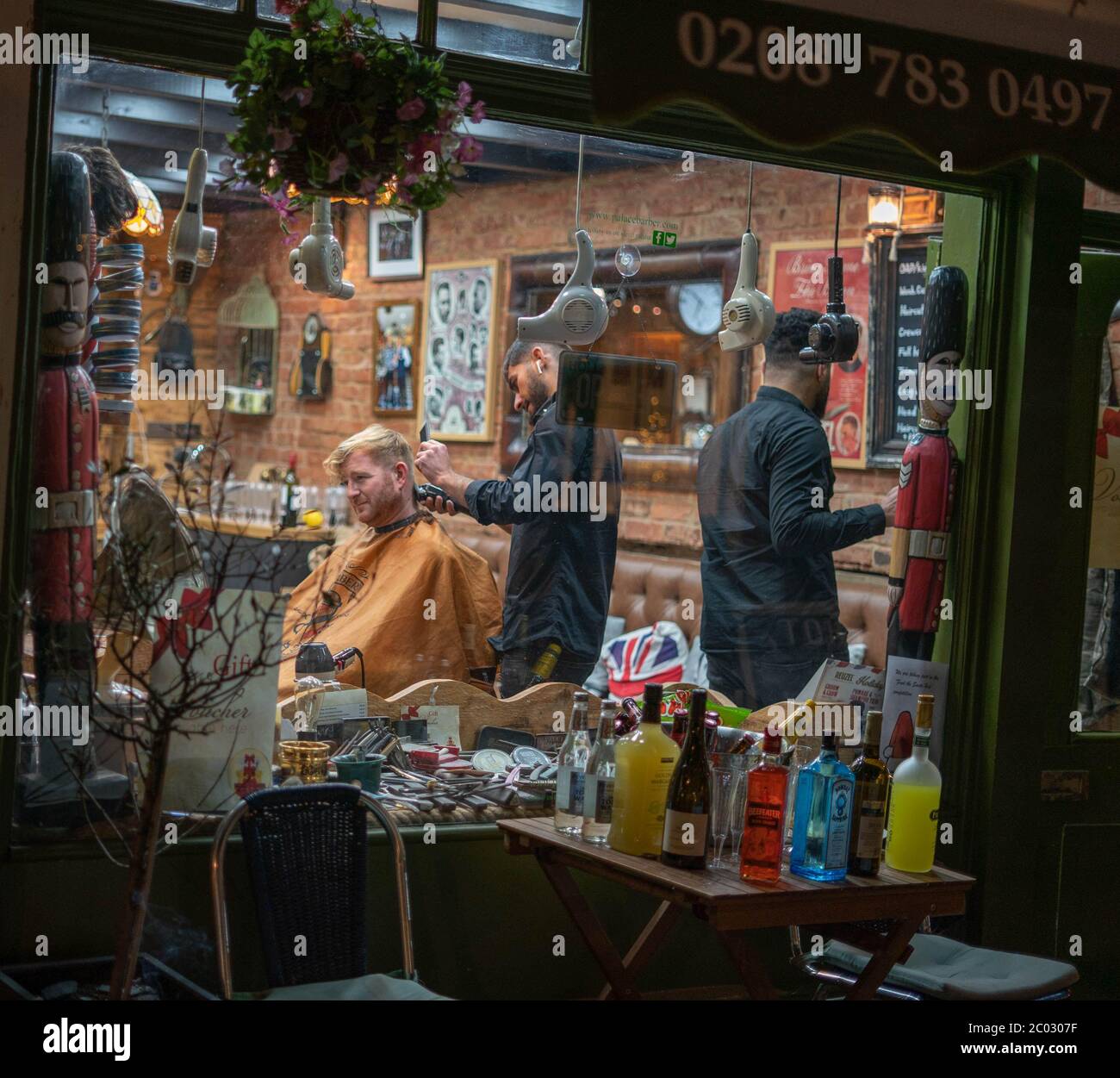 barber shop window Stock Photo - Alamy