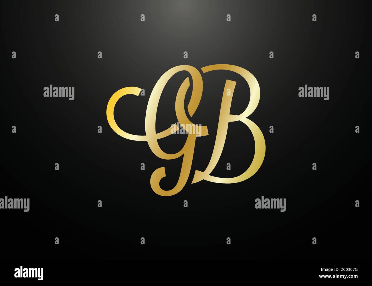 Initial Monogram Letter GB Logo Design Vector Template. GB Letter Logo ...