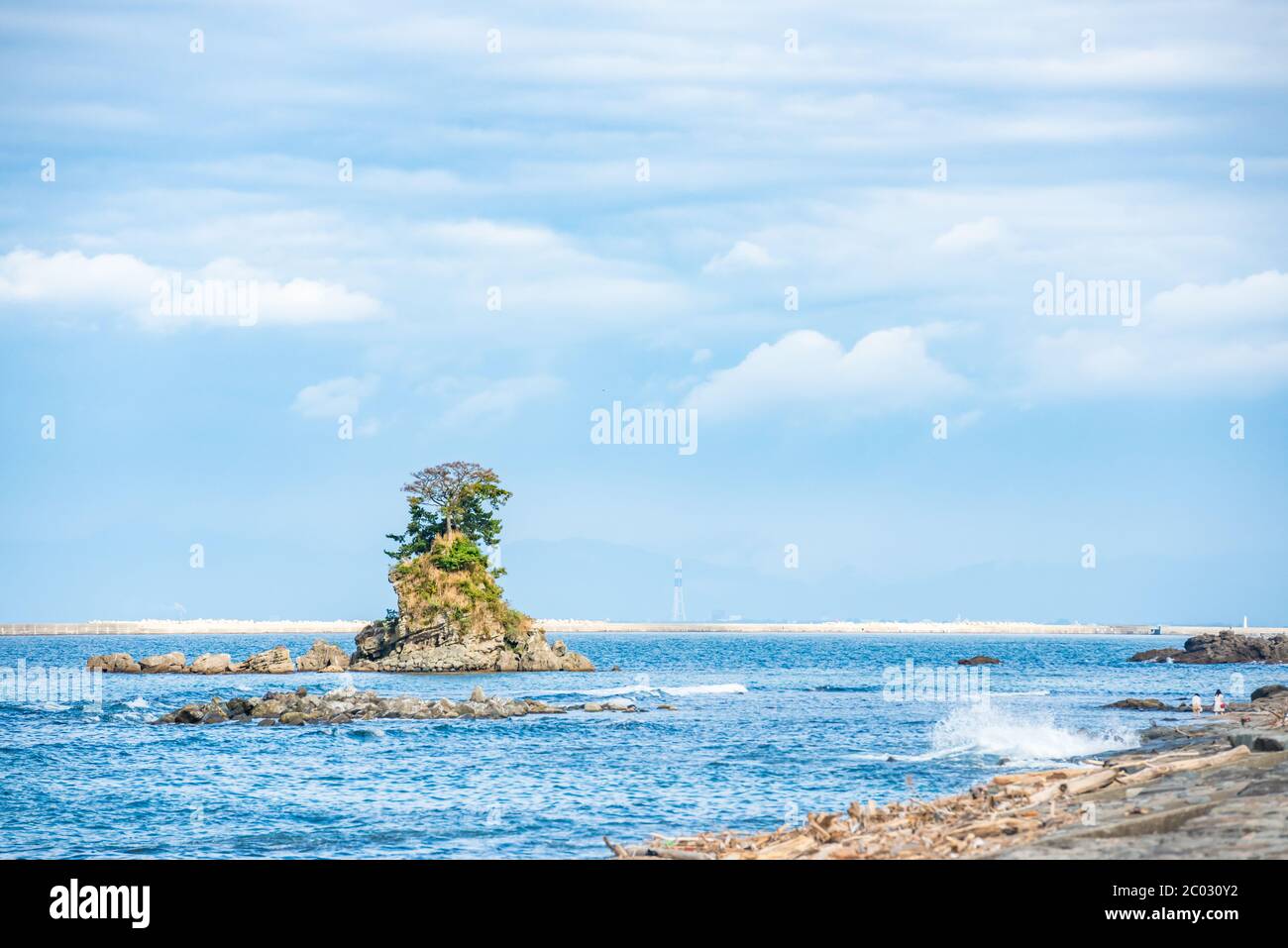 Toyama Bay is a bay located on the Amaharashi Coast,Onnaiwa Rock is a ...