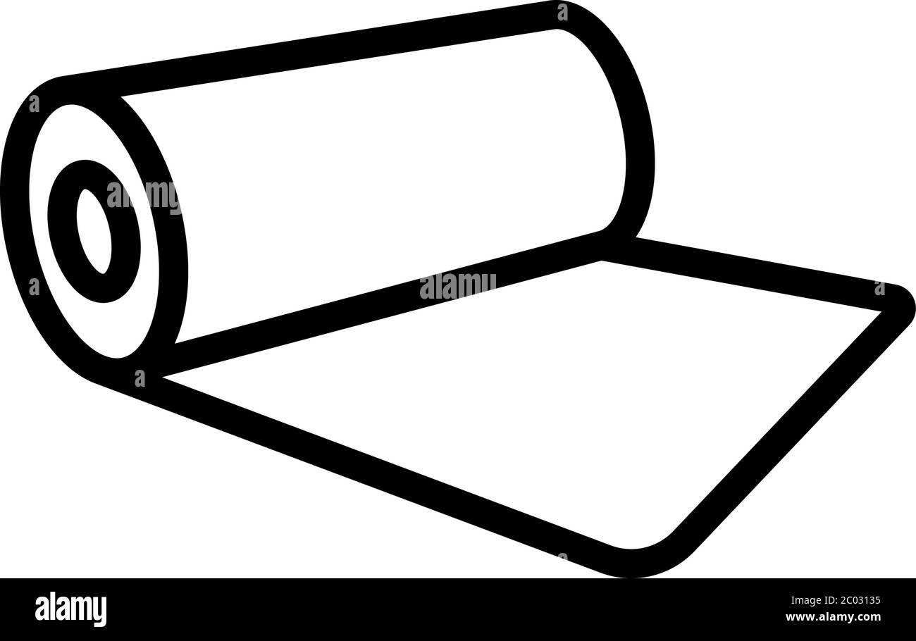 yoga mat roll icon vector outline illustration Stock Vector Image & Art ...