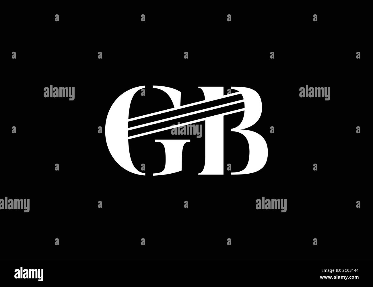 Initial Monogram Letter GB Logo Design Vector Template. GB Letter Logo ...