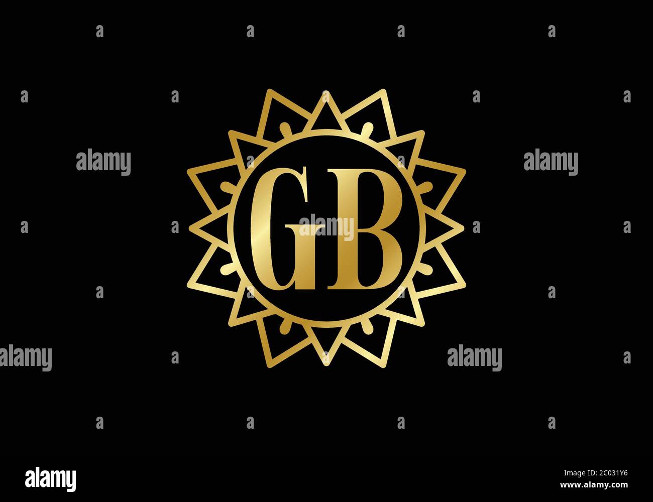 Initial Monogram Letter GB Logo Design Vector Template. GB Letter Logo ...