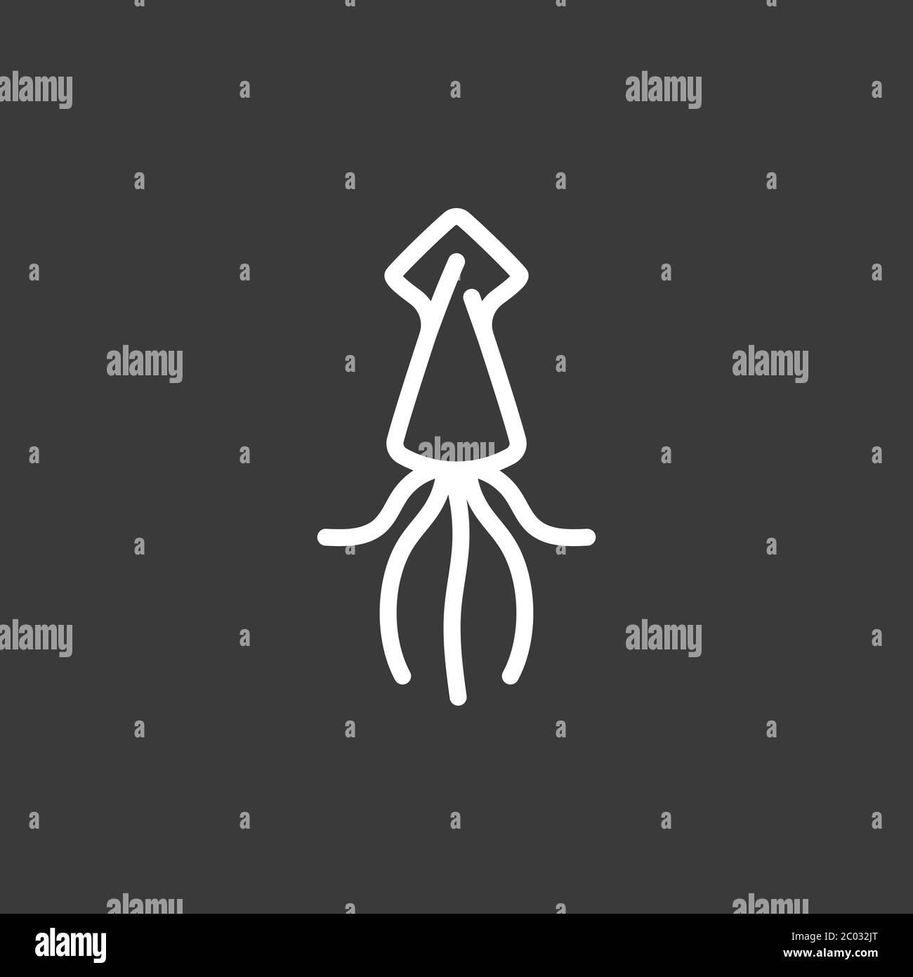 Squid icon. Abstract squid on background. Vector illustration Stock ...