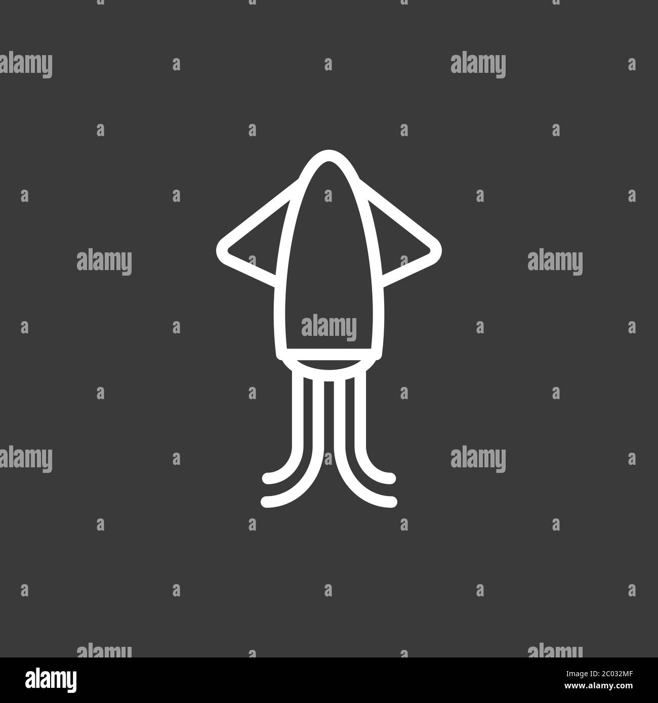 Squid icon. Abstract squid on background. Vector illustration Stock ...