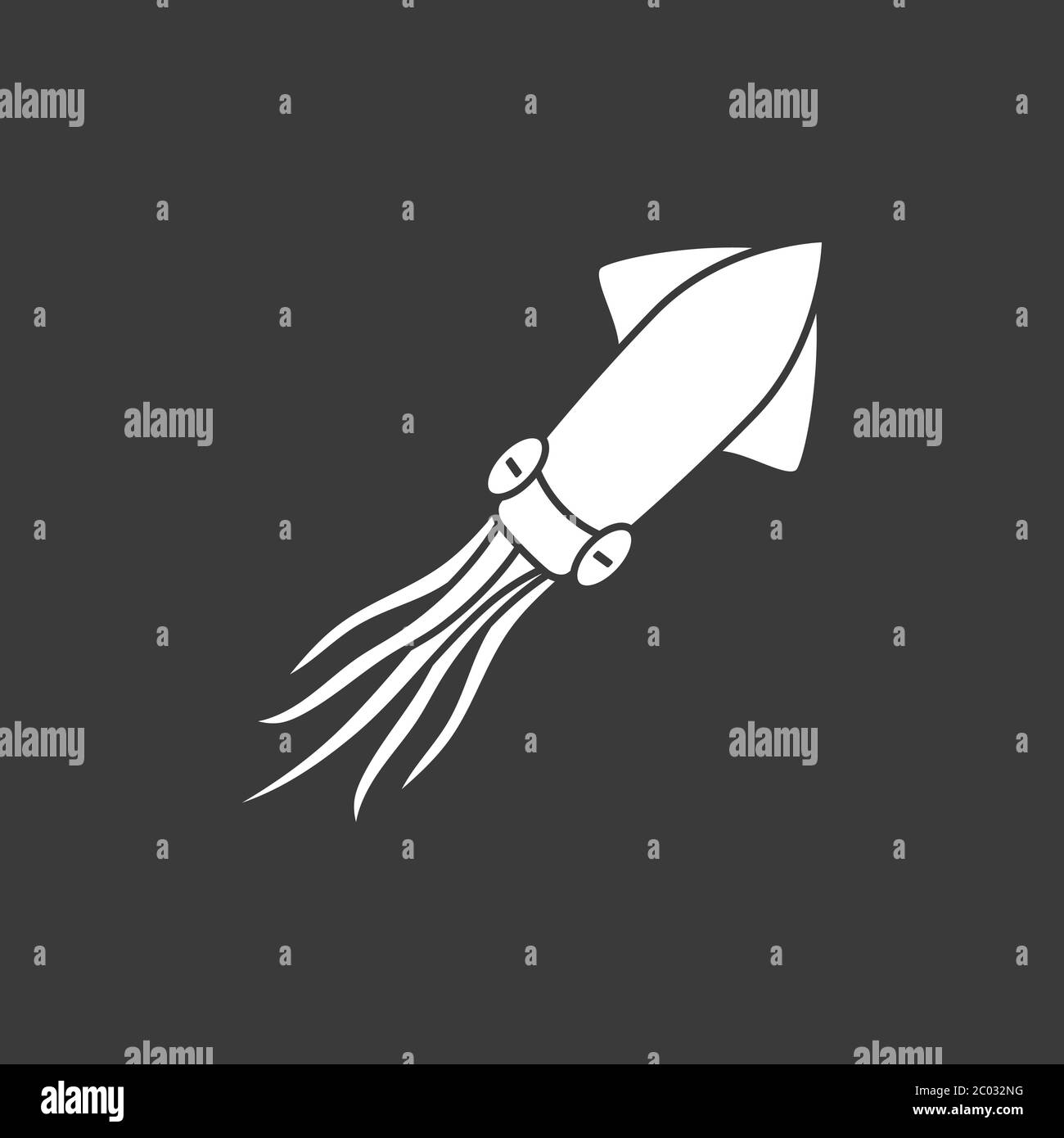 Squid icon. Abstract squid on background. Vector illustration Stock ...