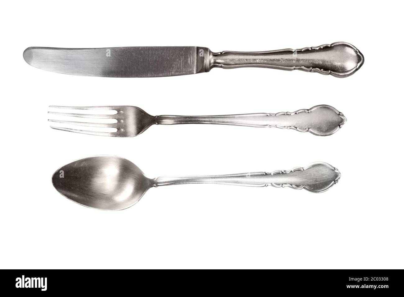 Antique cutlery isolated Stock Photo - Alamy