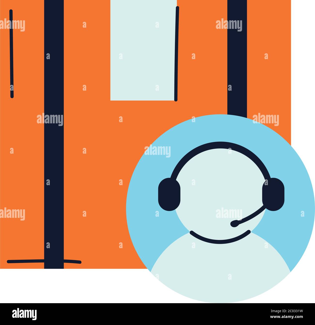 virtual store with call center vector illustration desing Stock Vector ...