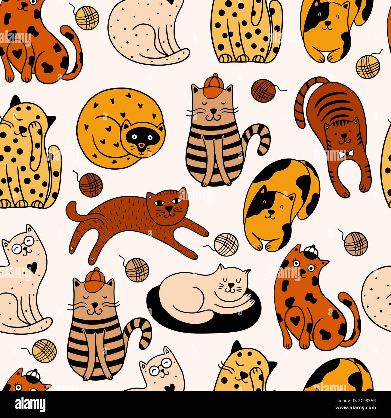 Colorful cats Stock Vector Images - Alamy