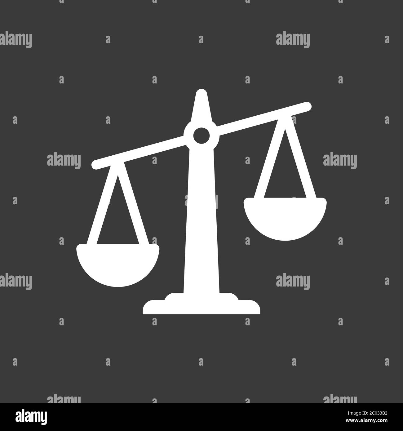 Scales icon. Scales of justice vector icon. Court of law symbol Stock ...