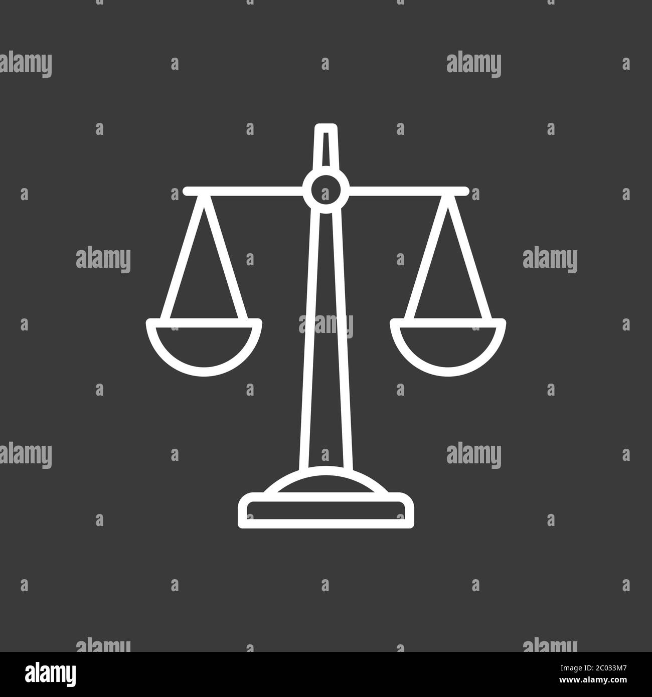 Scales icon. Scales of justice vector icon. Court of law symbol Stock ...