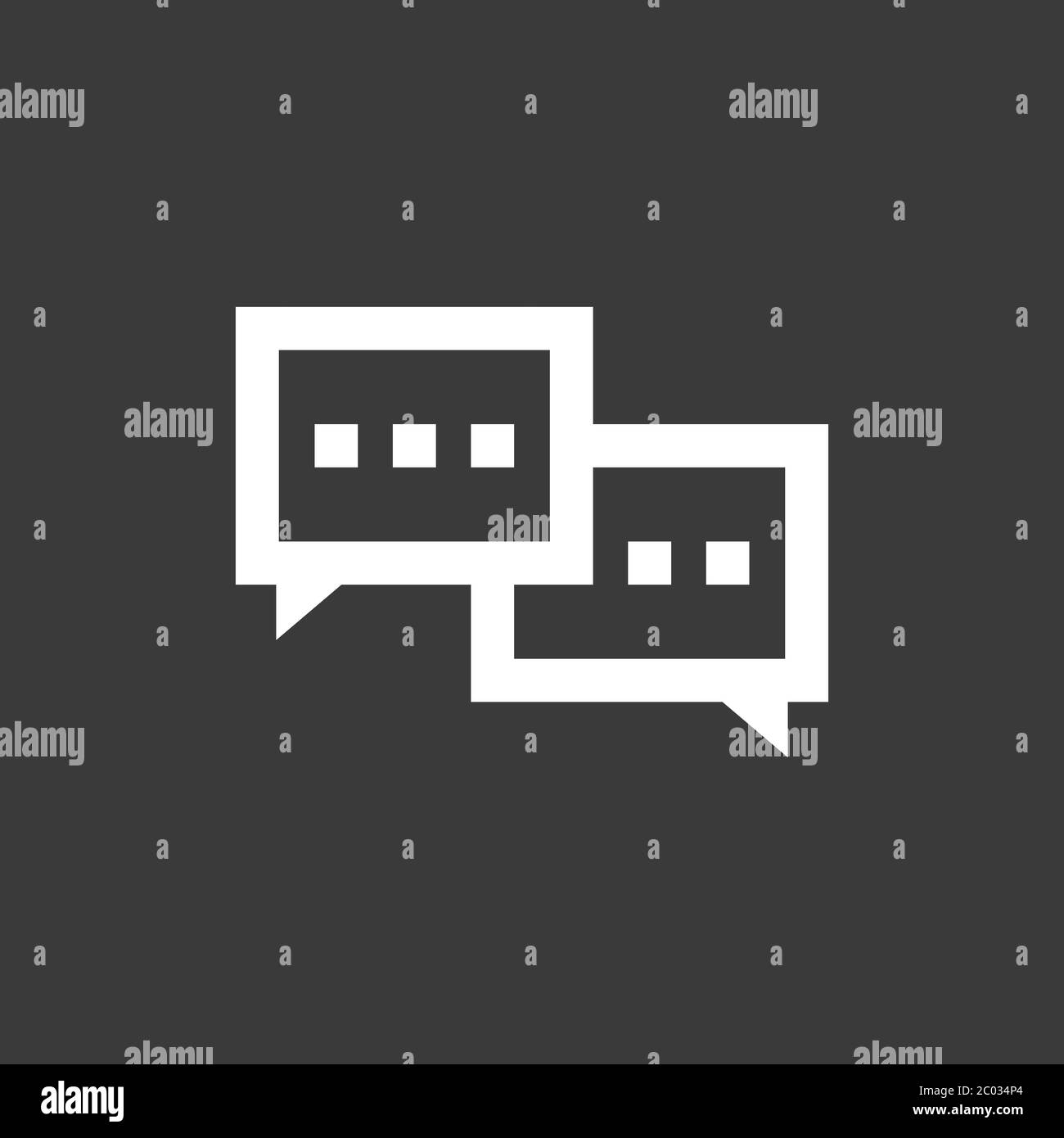 Talking vector icon. Dialogue,contact, conversational symbol isolated ...