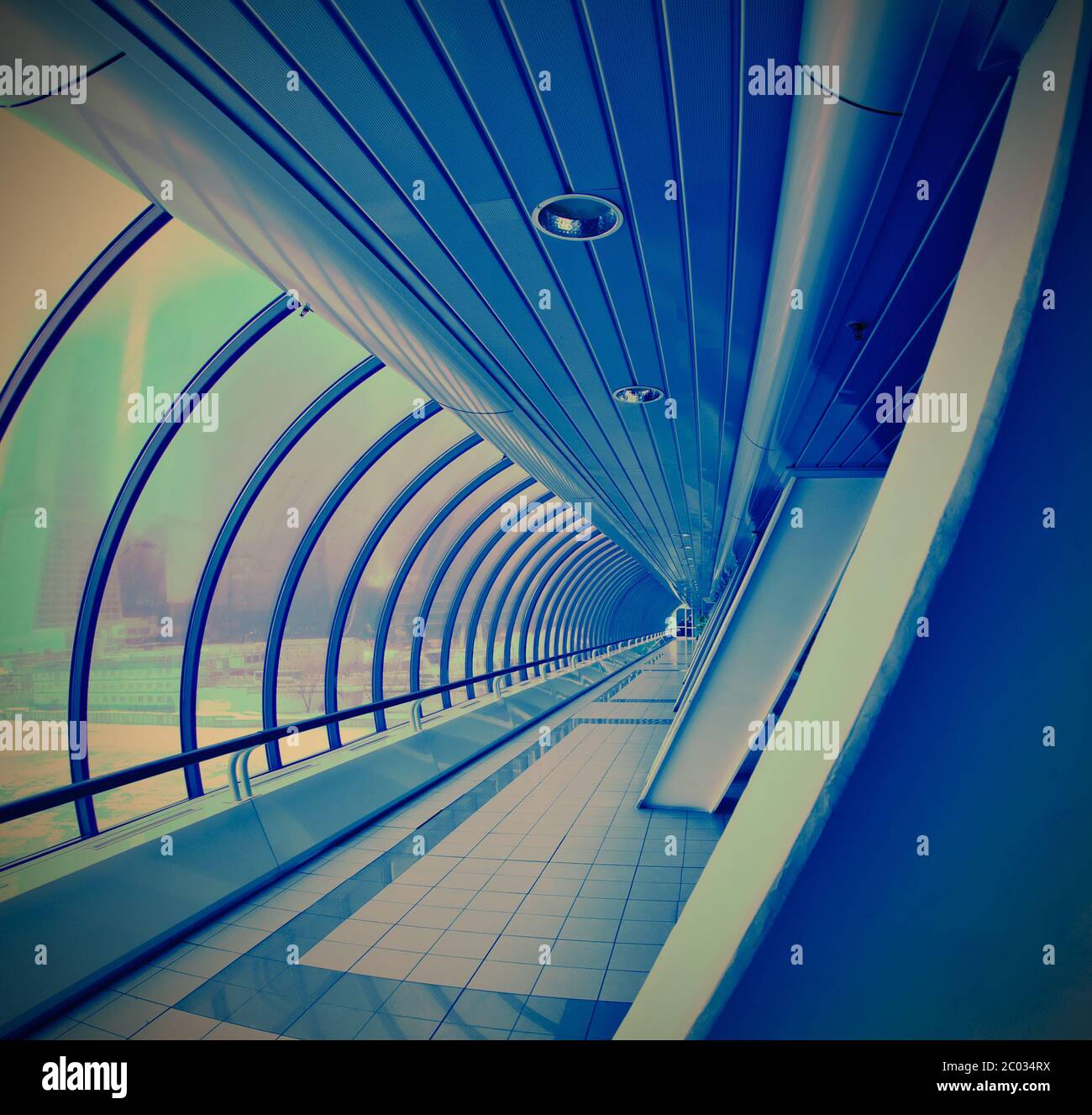 blue covered bridge Stock Photo - Alamy