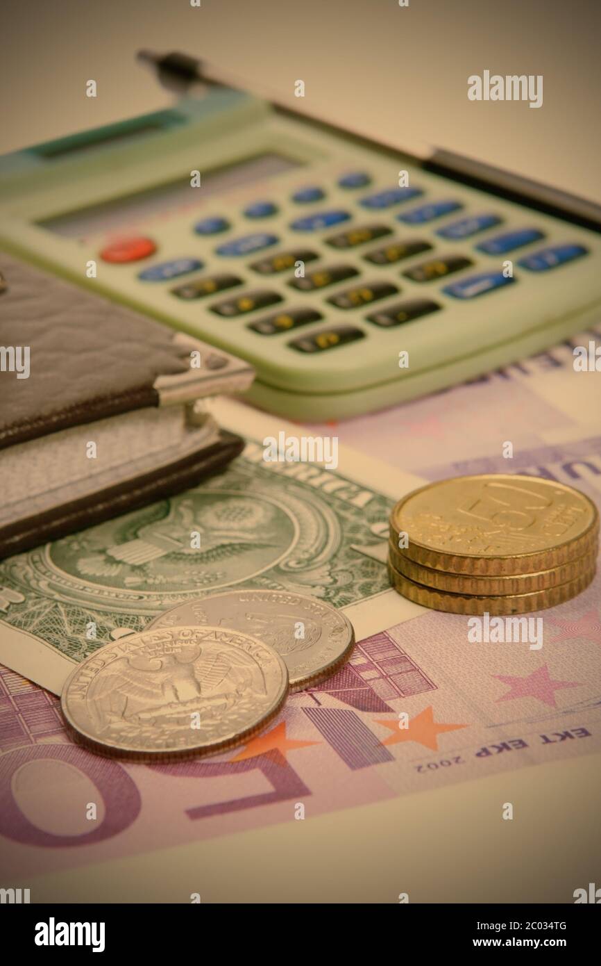 Still life with Money Stock Photo - Alamy