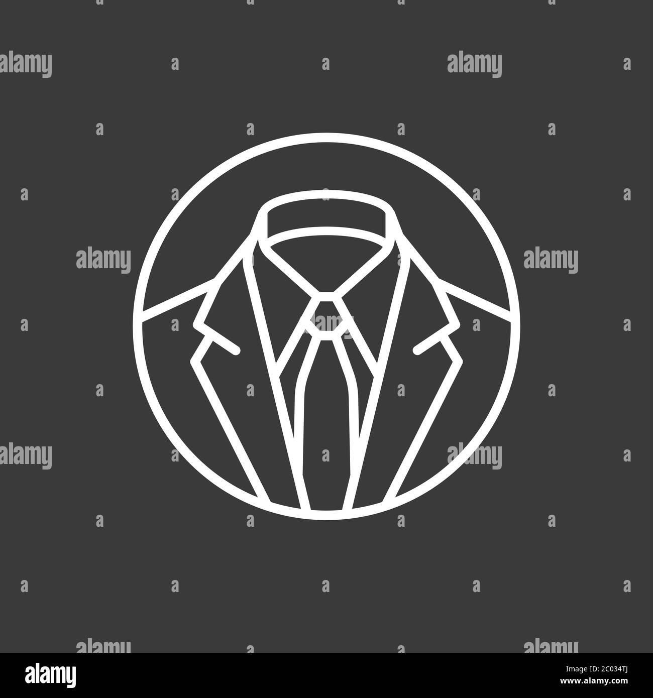 Suit vector icon symbol isolated on background.. Vector art Stock ...