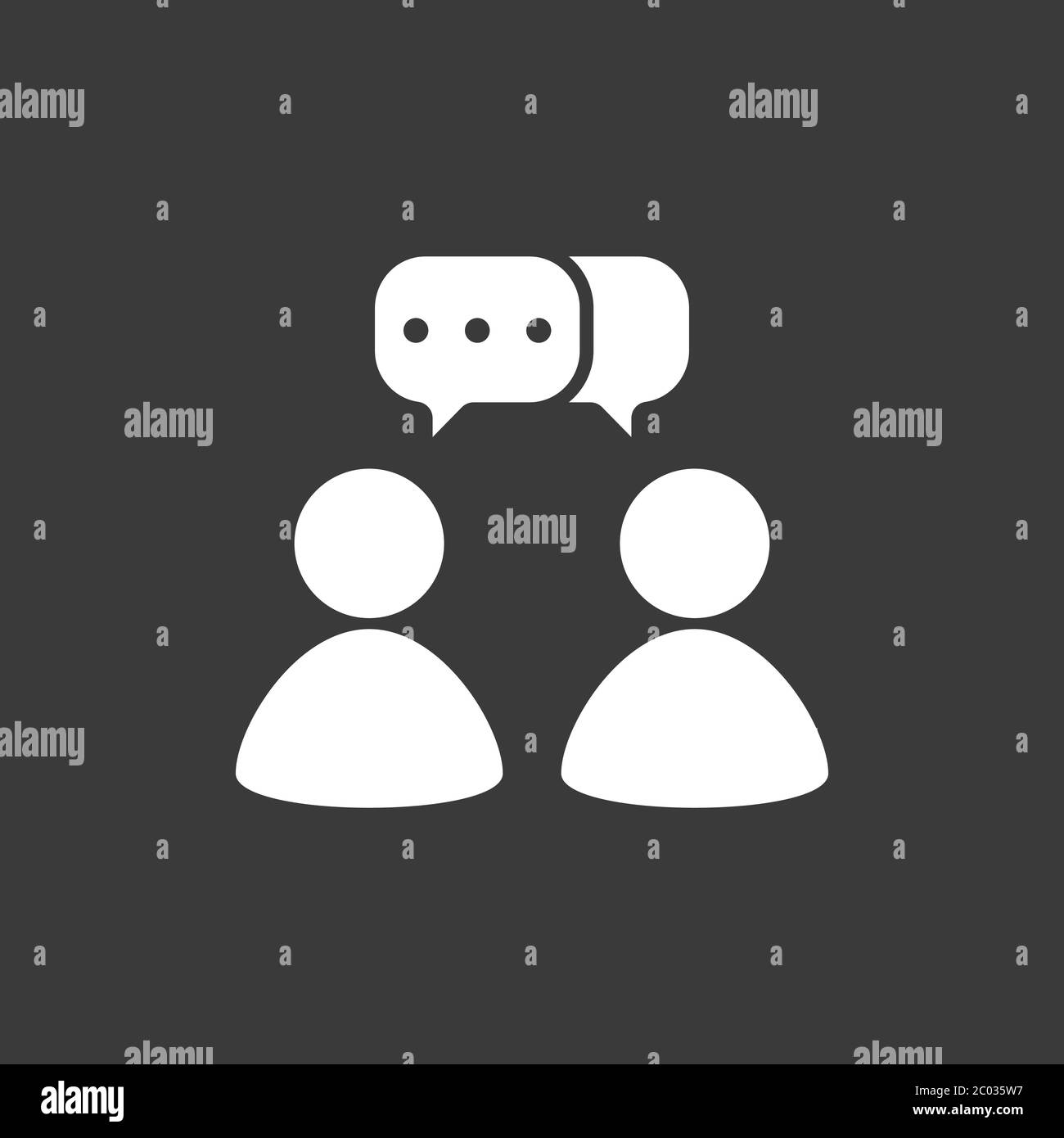 Talking vector icon. Dialogue,contact, conversational symbol isolated ...
