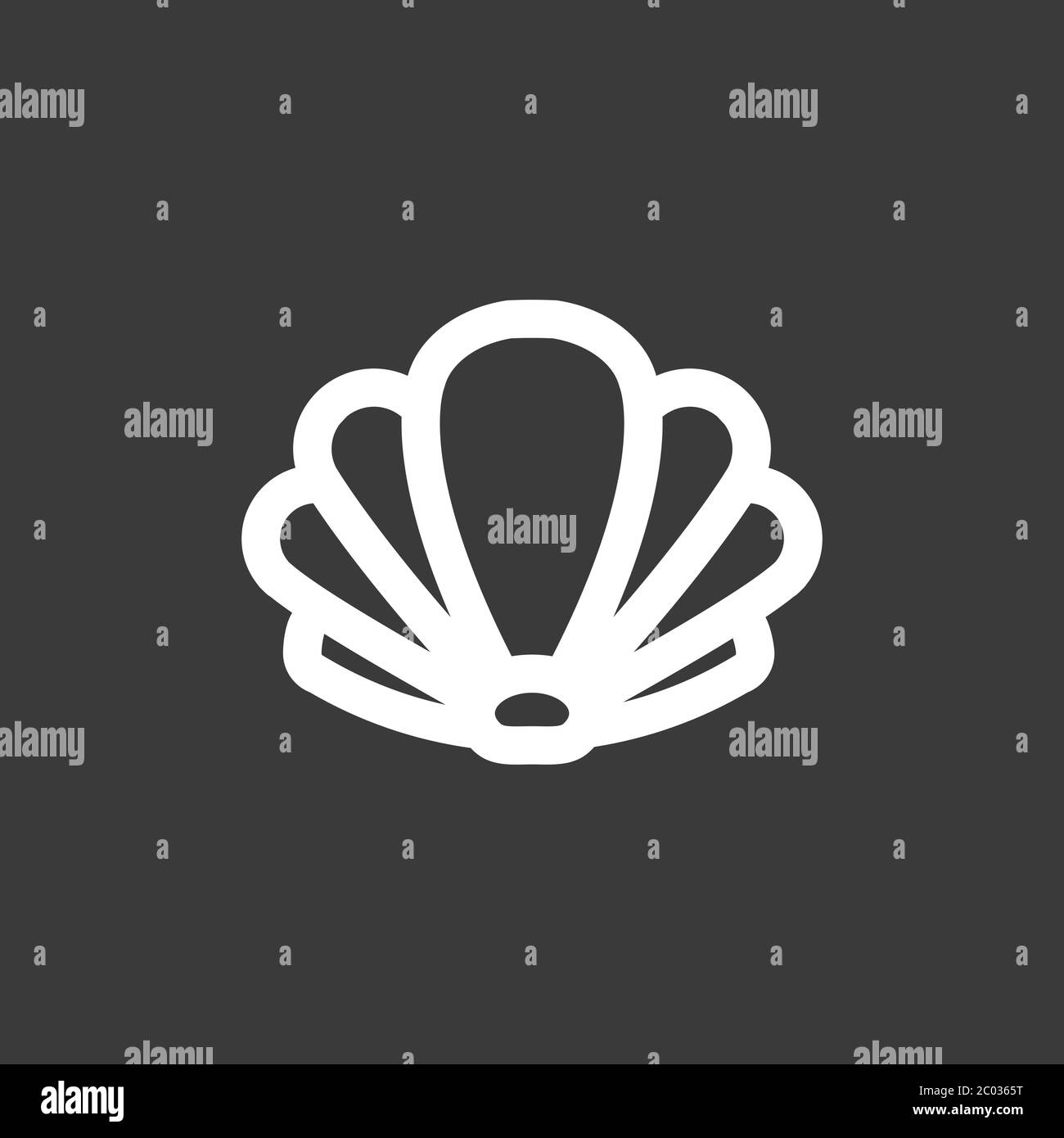 Shell icon, sea animal symbol isolated on background Stock Vector Image ...