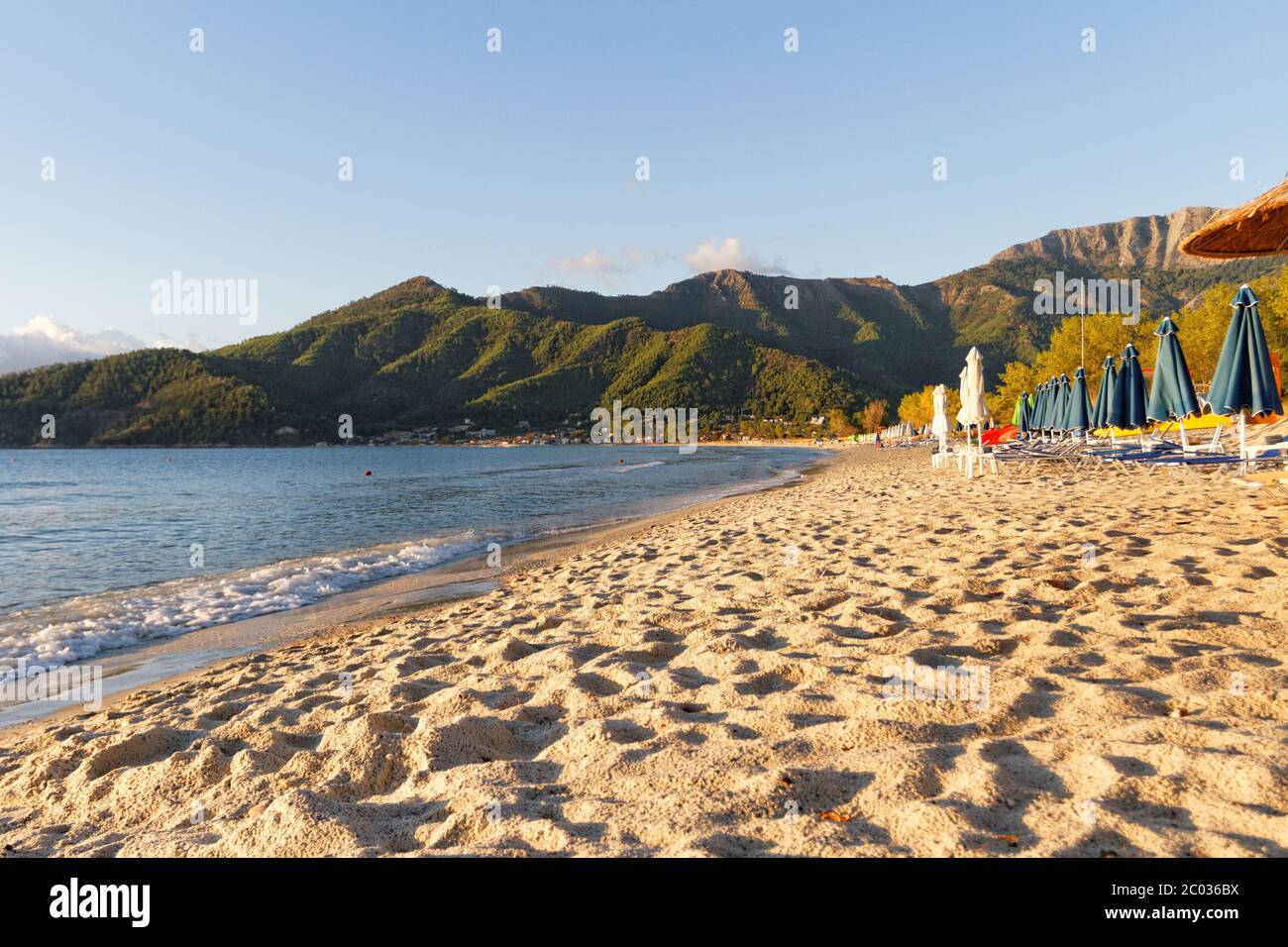 Beautiful landscape of the sea in Greek Stock Photo - Alamy