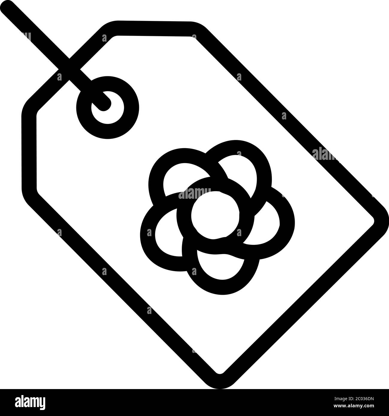 flower shop label icon vector outline illustration Stock Vector Image ...