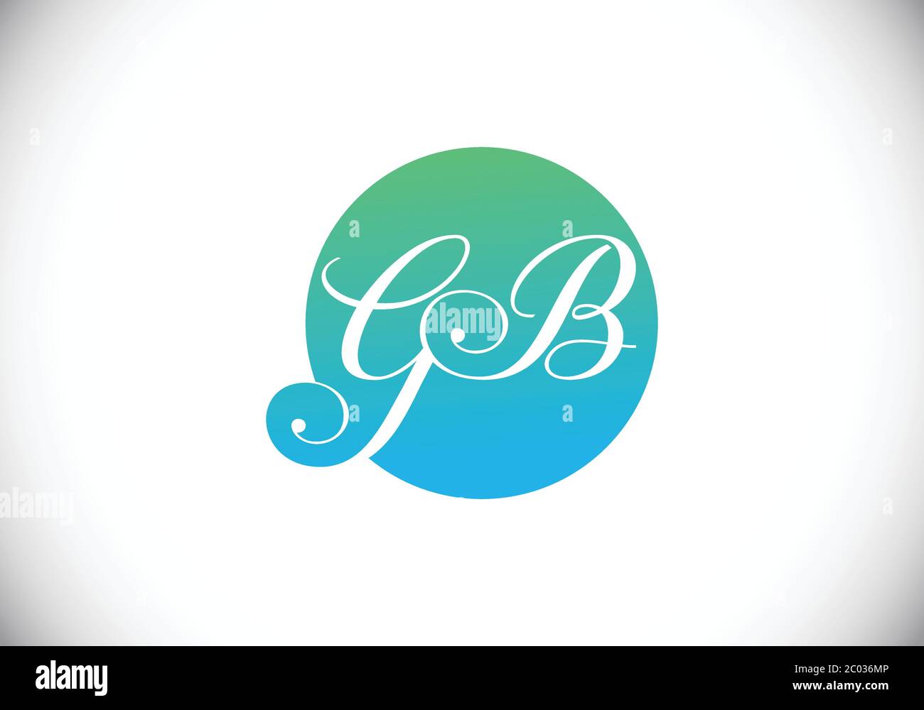 Initial Monogram Letter GB Logo Design Vector Template. GB Letter Logo ...