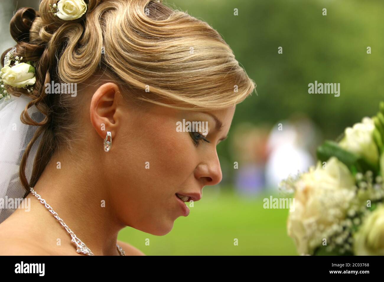 Beautiful bride profile hi-res stock photography and images - Alamy