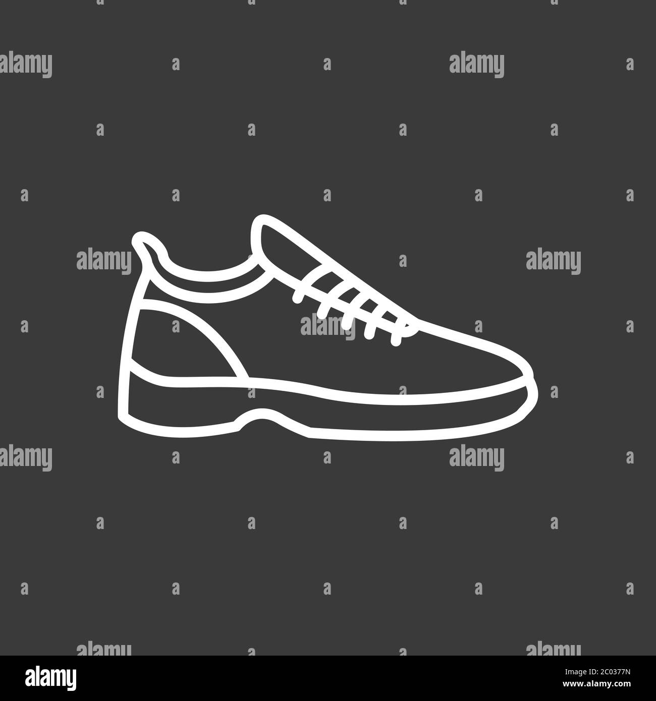 Trainers vector icon. Running shoe symbol isolated on background Stock ...