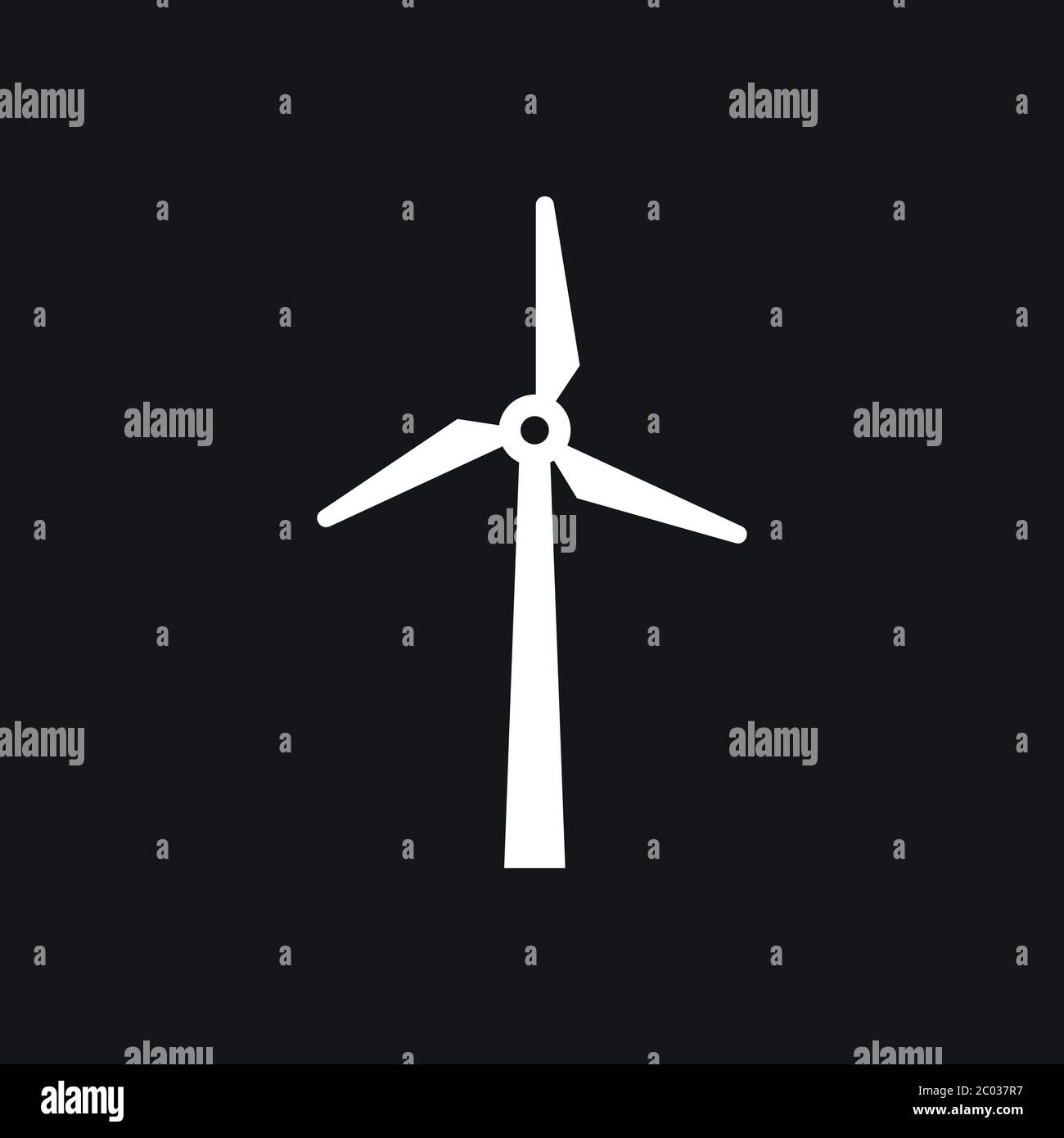 Windmill vector icon, wind turbine symbol isolated on background Stock ...