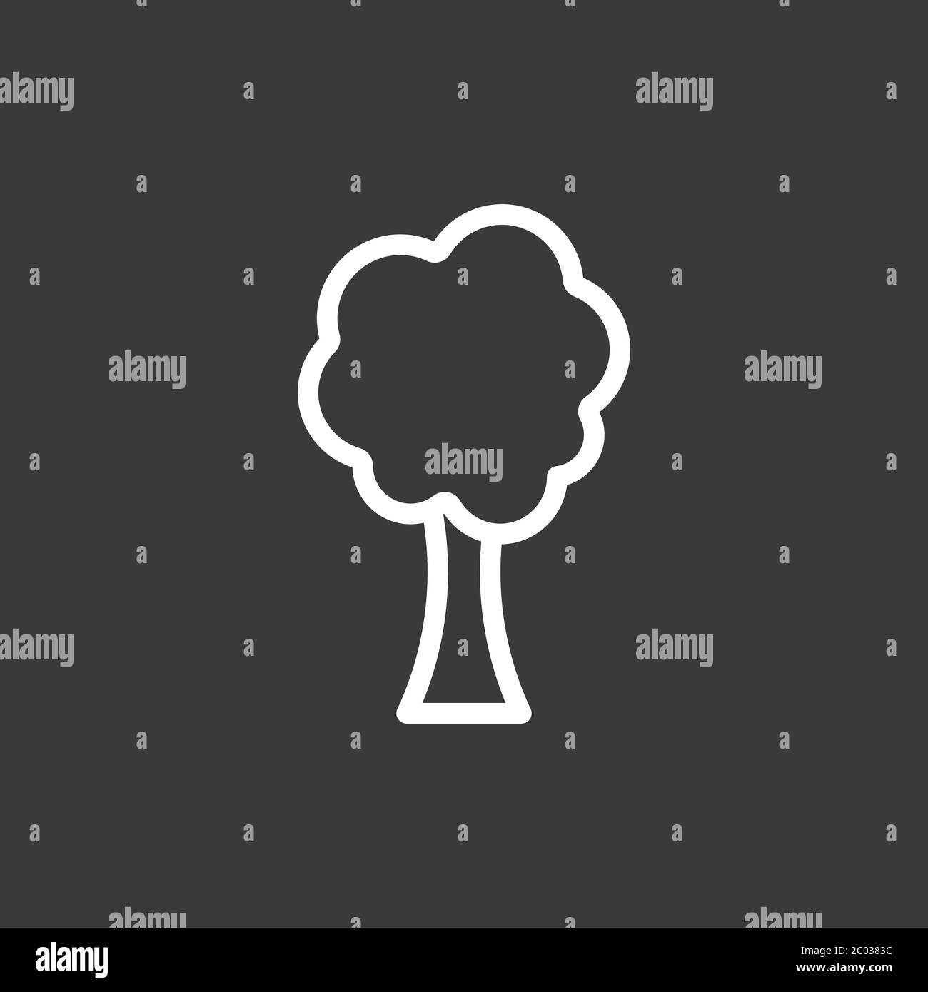 Tree vector icon, trees symbol isolated on background Stock Vector ...