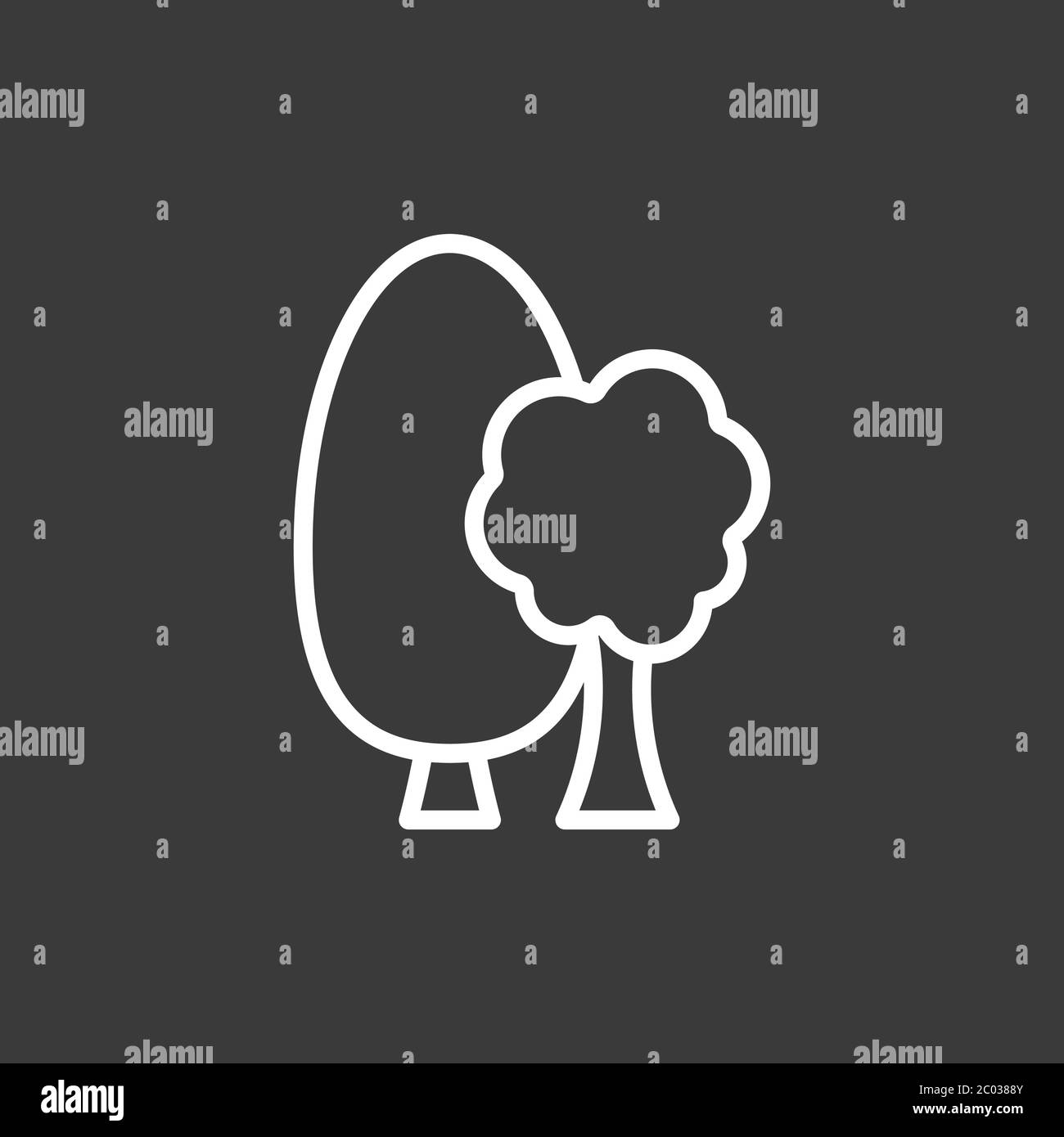 Trees vector icon, tree symbol isolated on background Stock Vector ...