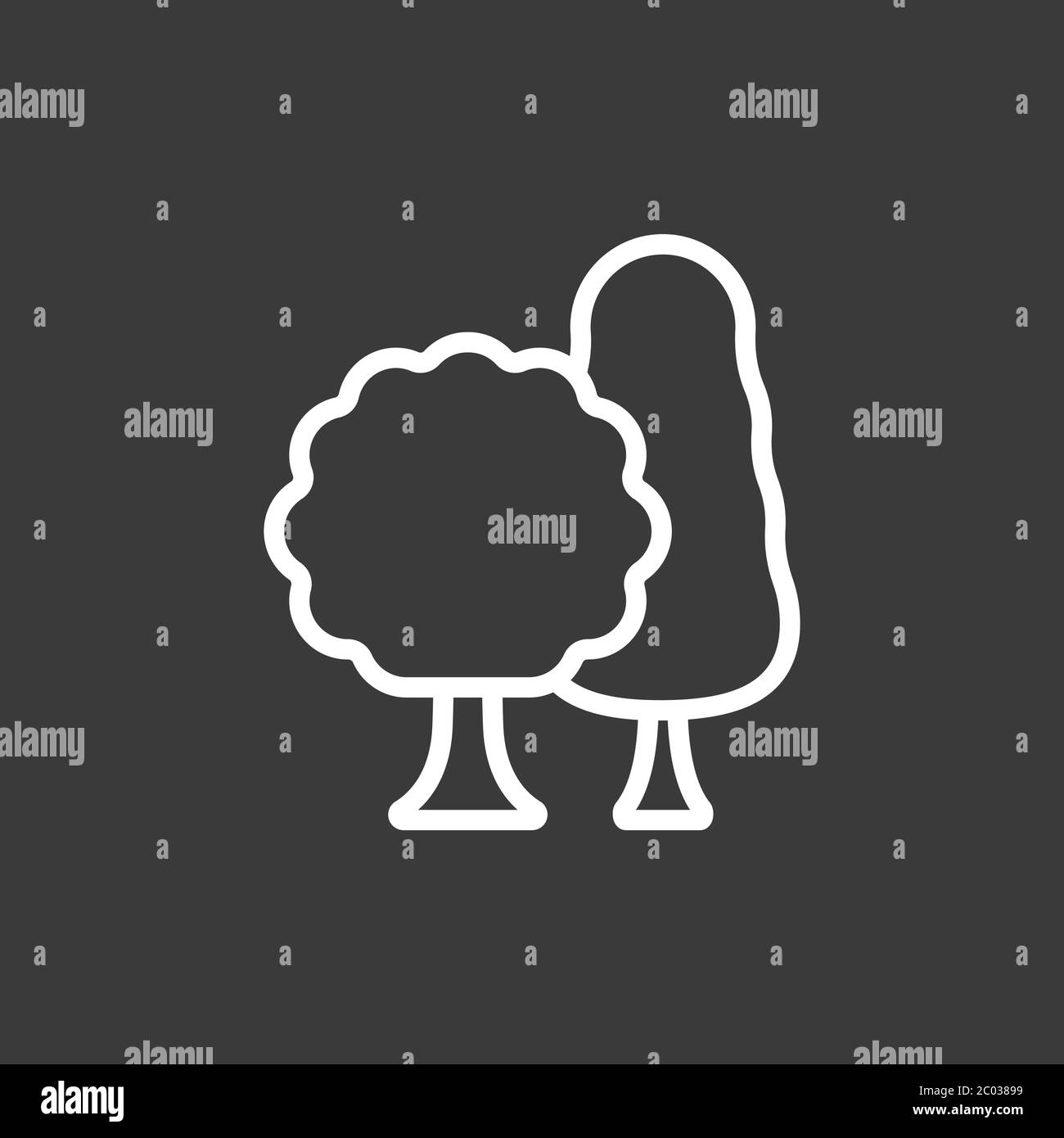 Trees vector icon, tree symbol isolated on background Stock Vector ...