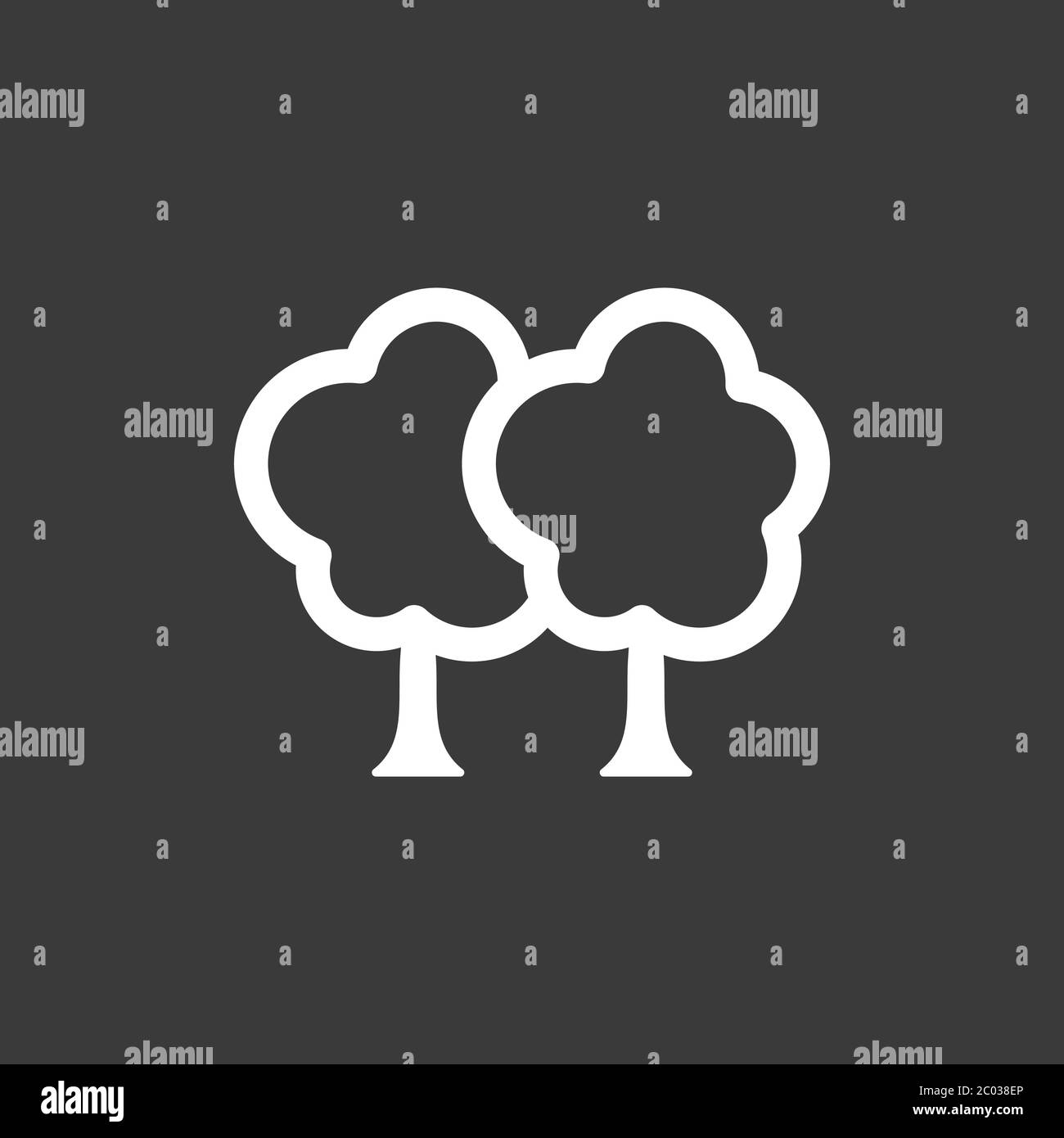 Trees vector icon, tree symbol isolated on background Stock Vector ...