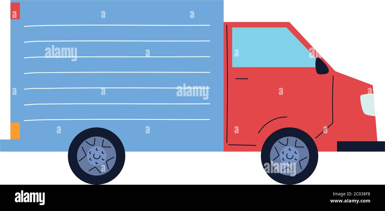 car transport trolley to deliver orders vector illustration desing ...