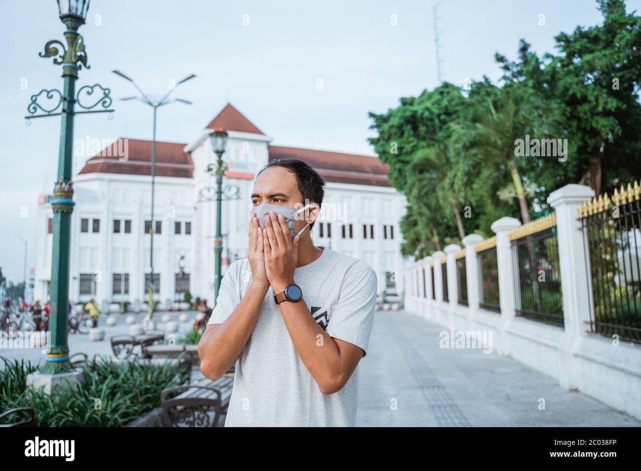 wearing face masks on new normal. covid 19 virus prevention Stock Photo ...