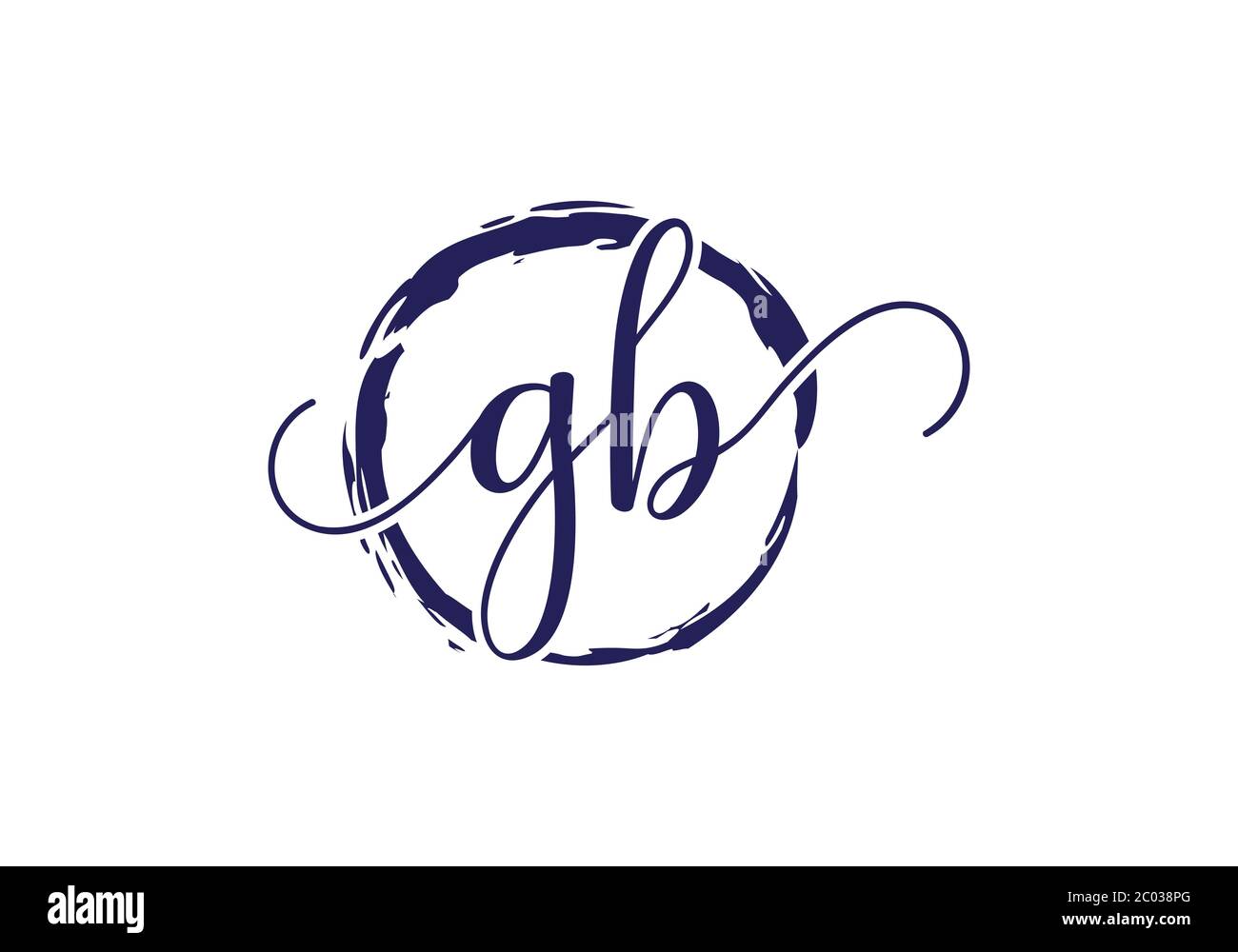 Initial Monogram Letter GB Logo Design Vector Template. GB Letter Logo ...