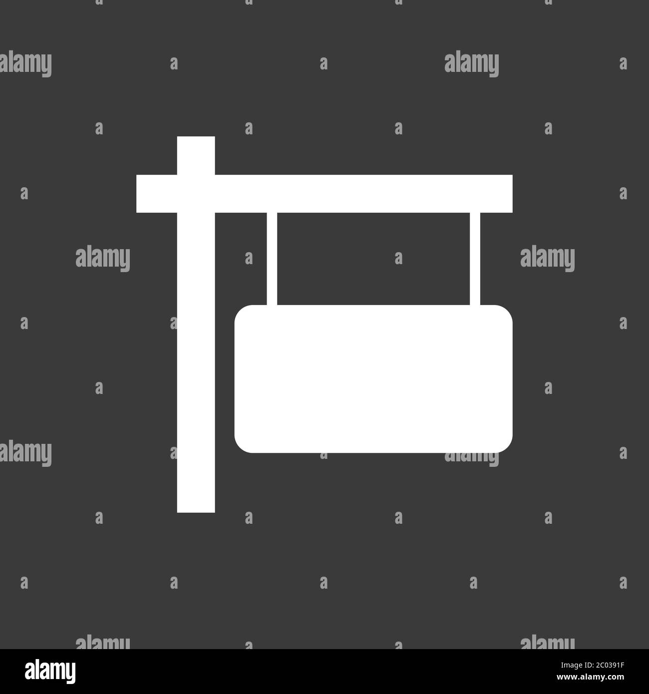 Signage icon. Signboard flat symbol. Illustration isolated on ...