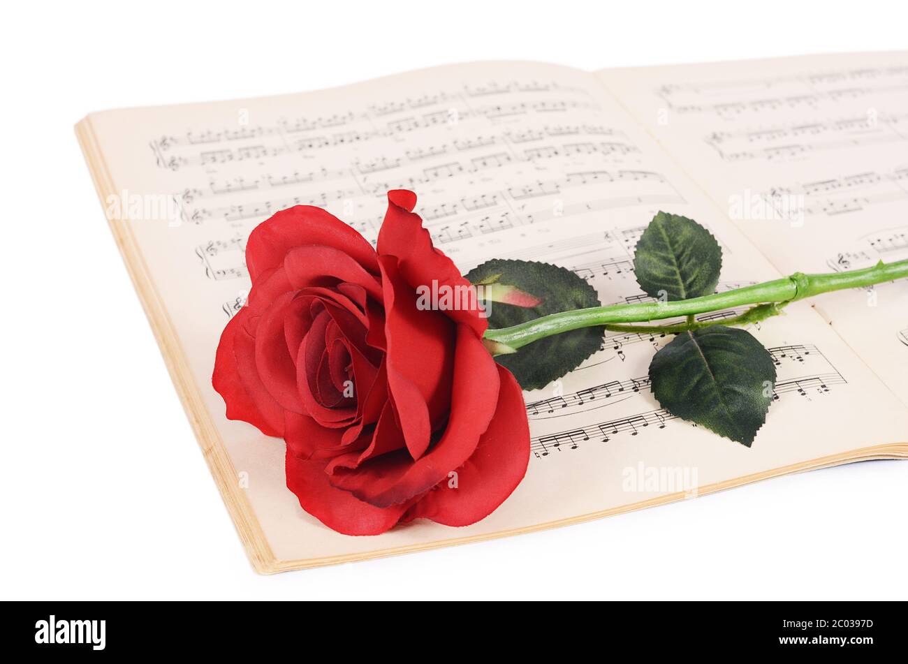 Rose music notes romantic hi-res stock photography and images - Alamy