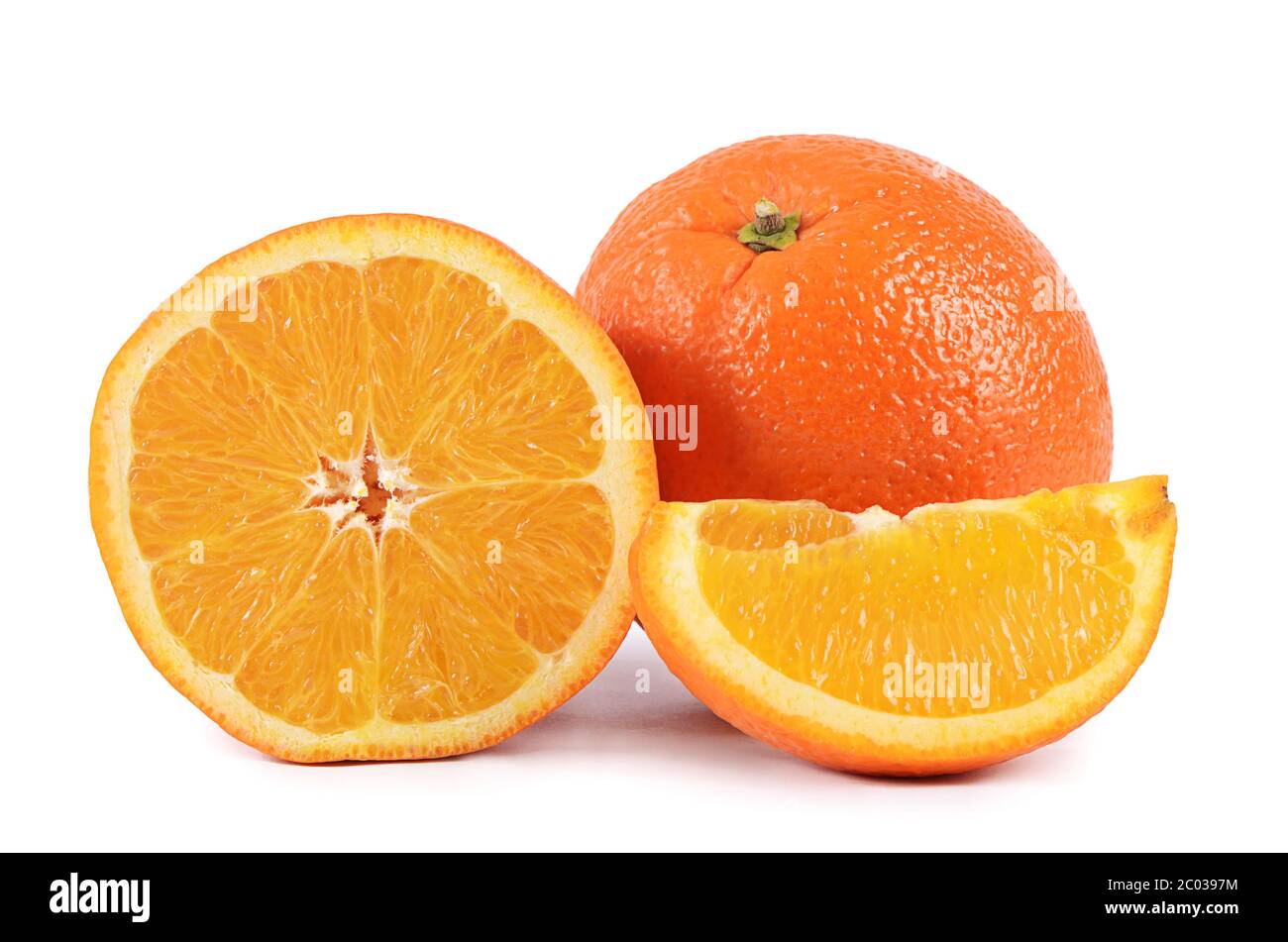 Bright orange isolated on white background Stock Photo - Alamy