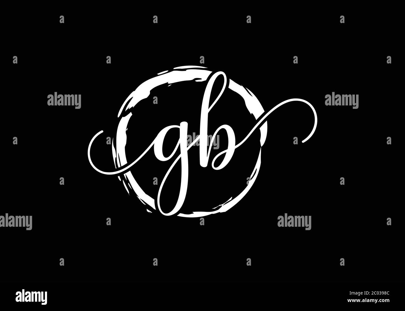 Initial Monogram Letter GB Logo Design Vector Template. GB Letter Logo ...