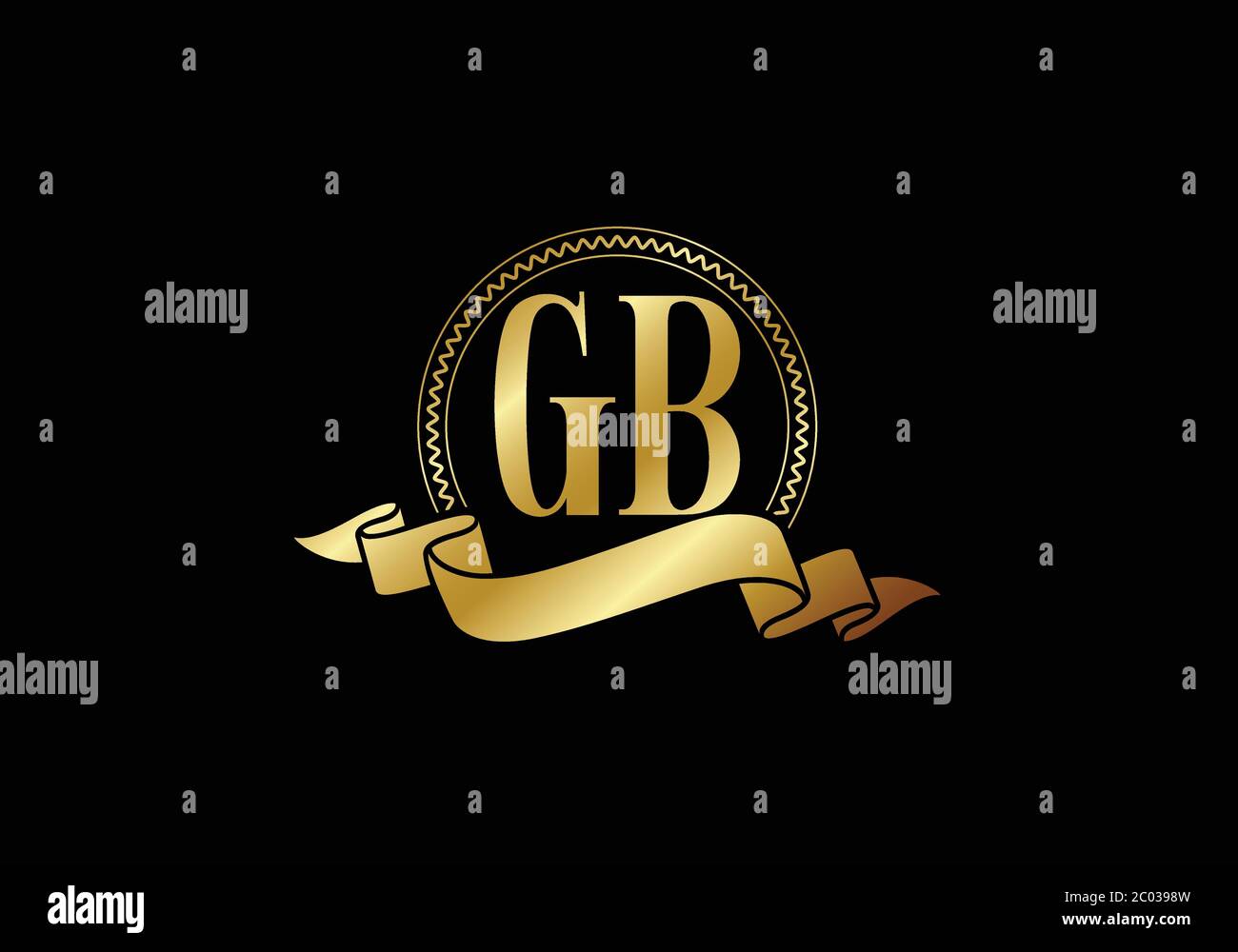 Initial Monogram Letter GB Logo Design Vector Template. GB Letter Logo Design Stock Vector Image ...
