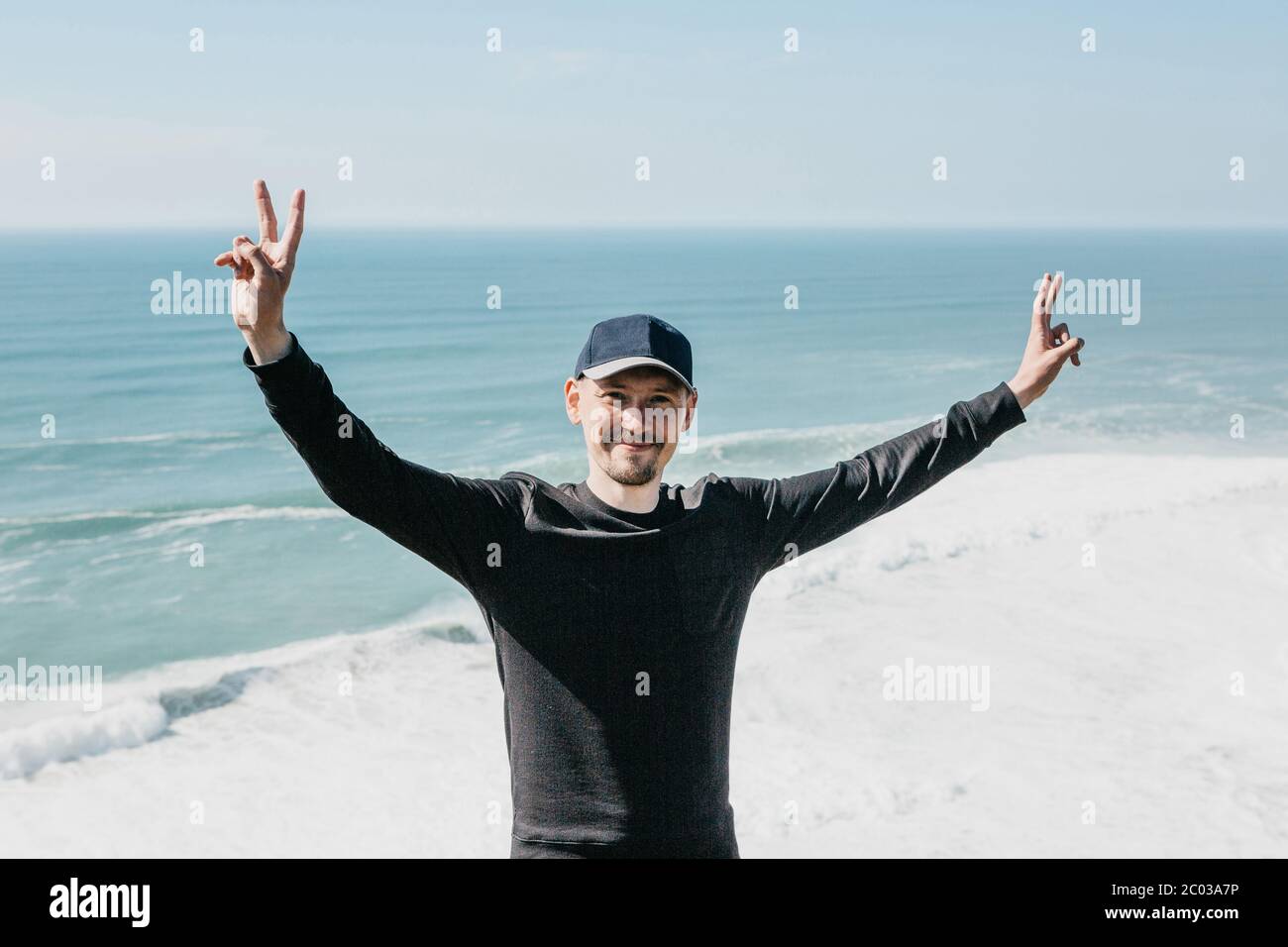 Peace symbol finger hi-res stock photography and images - Alamy