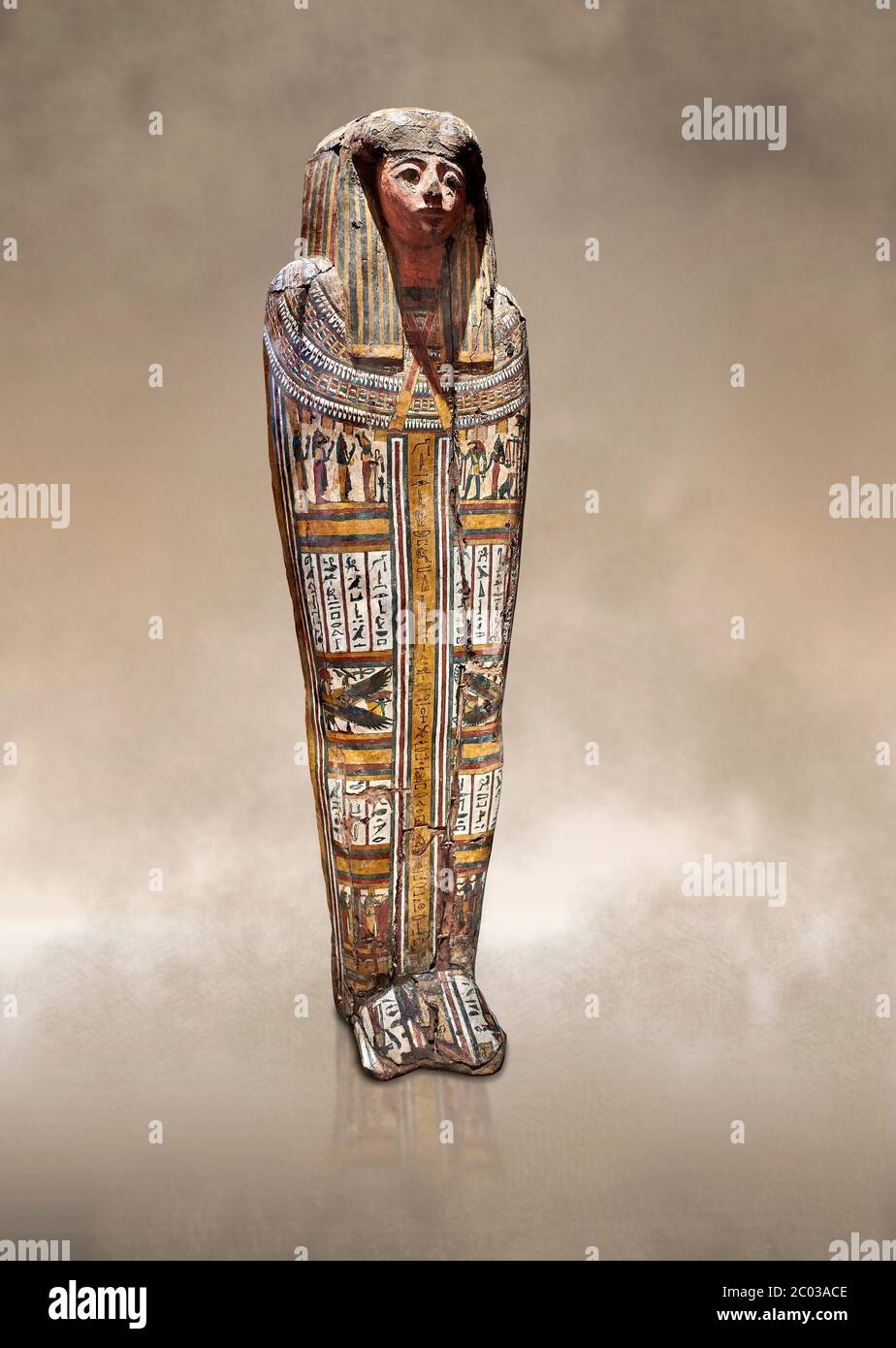 Ancient Egyptian wooden sarcophagus - the tomb of Tagiaset, Iuefdi ...