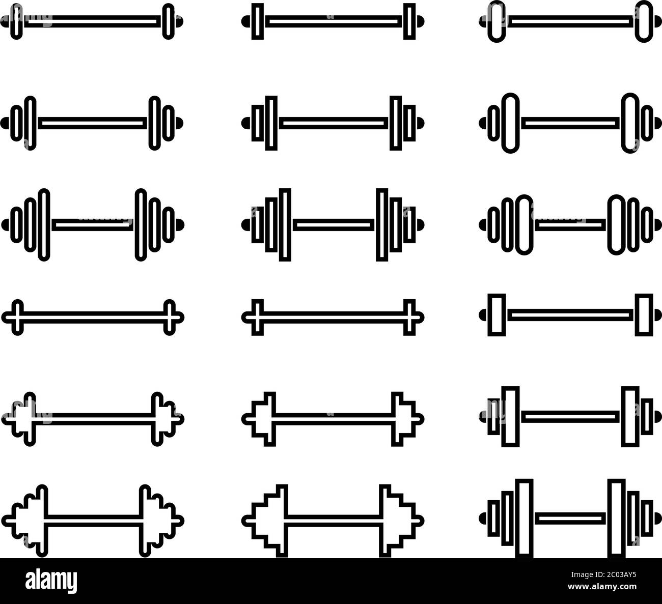 Dumbbell vector vectors Cut Out Stock Images & Pictures - Alamy